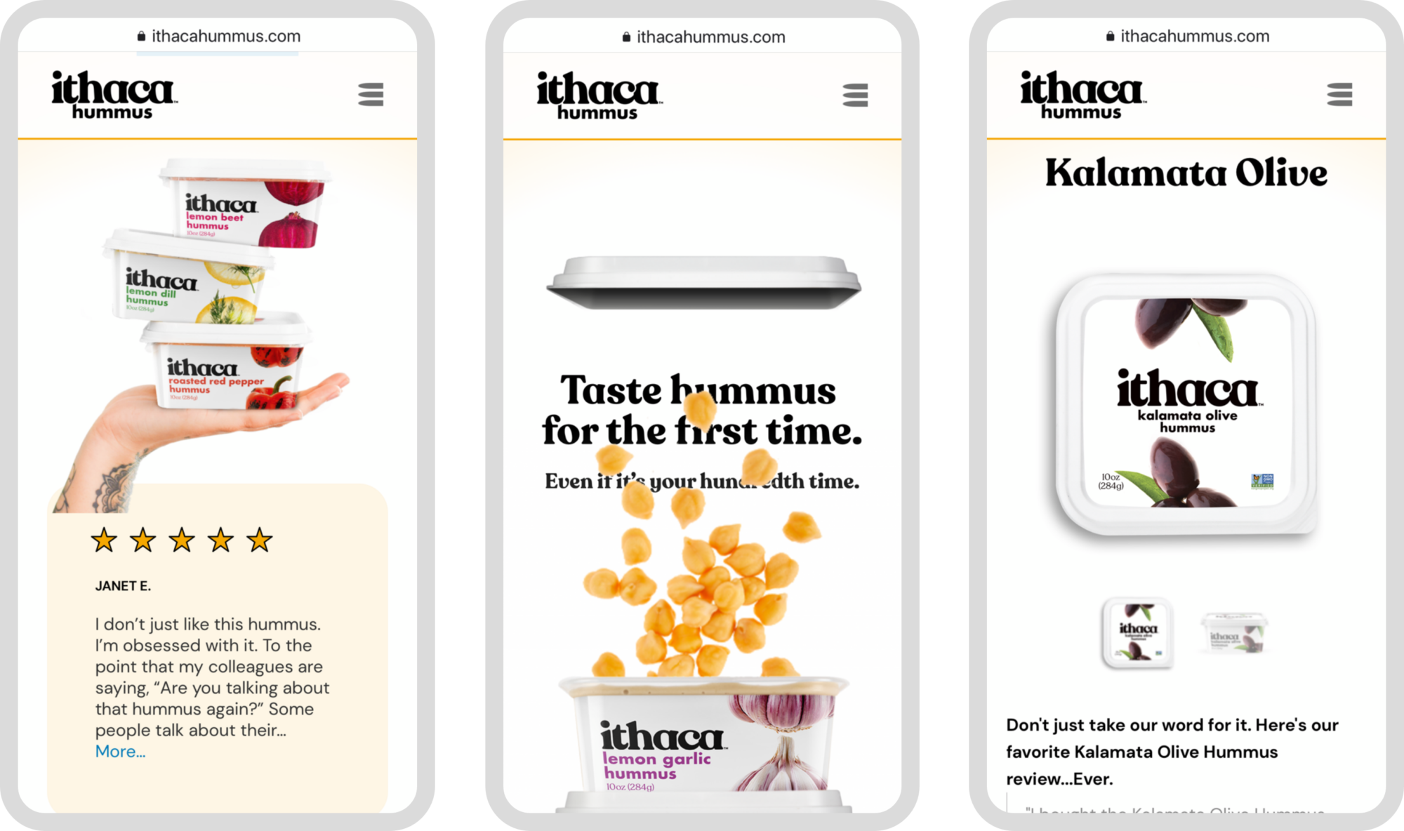 Ithaca Hummus: Responsive Web Redesign | Wildfire